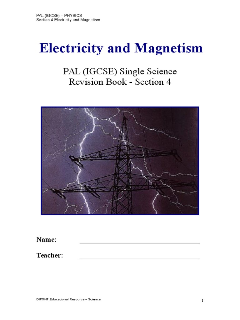 IGCSE Physics: Electricity & Magnetism Notes | PDF | Series And ...