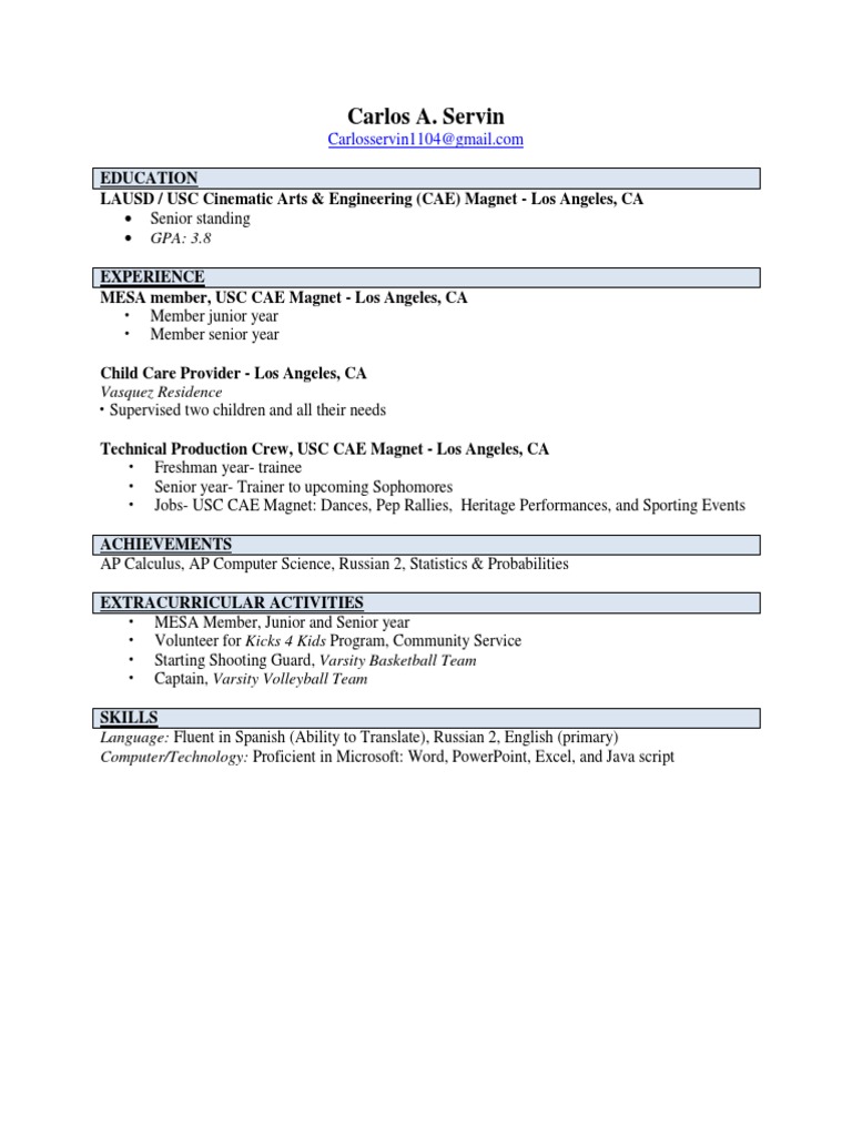 Carlos Resume | PDF