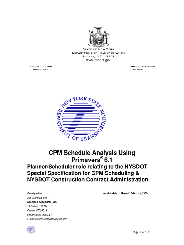 Nysdot P6client Training Manual | PDF | Project Management | Engineering