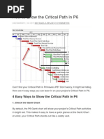 How To Show The Critical Path in P6 | PDF | Computing | Computing And ...