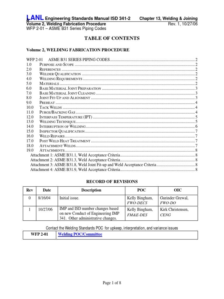 WFP 2 01 Procedure R1 | PDF | Welding | Construction