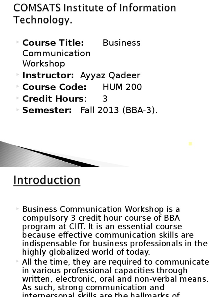 Business Communication and Report writing Skills | Communication ...