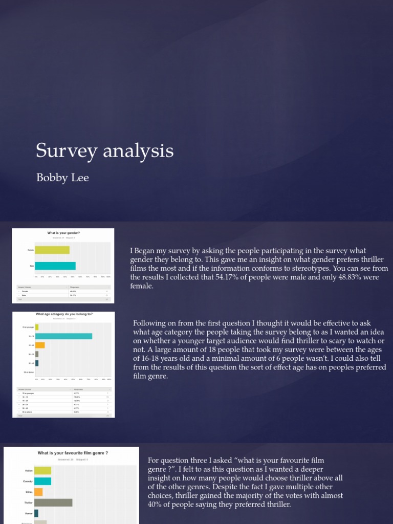 Thriller Film Audience Survey Insights | PDF | Target Audience ...