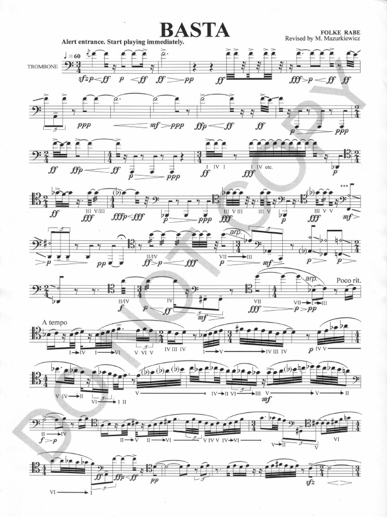 BASTA for Trombone Performance | PDF