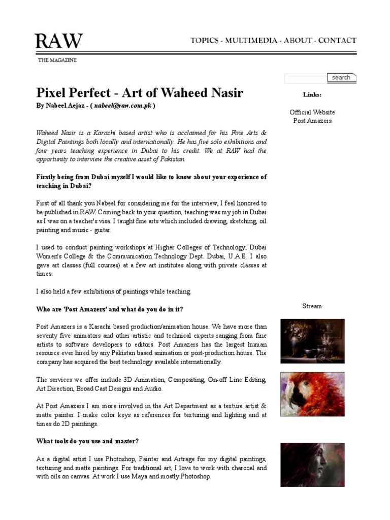 Art of Waheed Nasir | PDF | Paintings | Composition (Visual Arts)