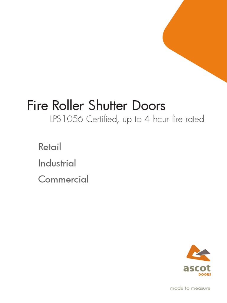 Ascot Fire Roller Shutter Doors Guide | PDF | Door
