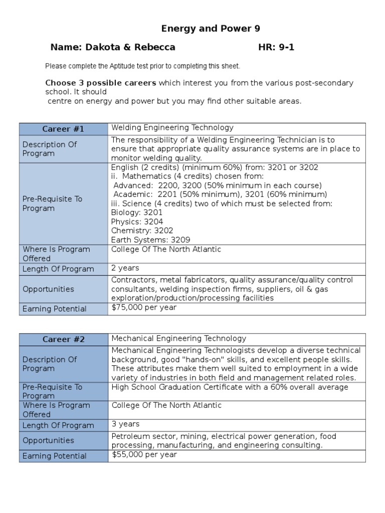 Energy and Power Career Paths Guide | PDF