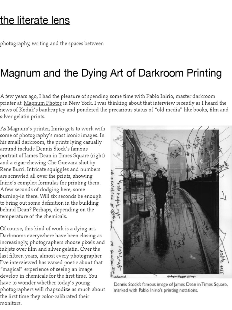 Magnum's Darkroom Legacy and Challenges | PDF | Imaging | Art Media