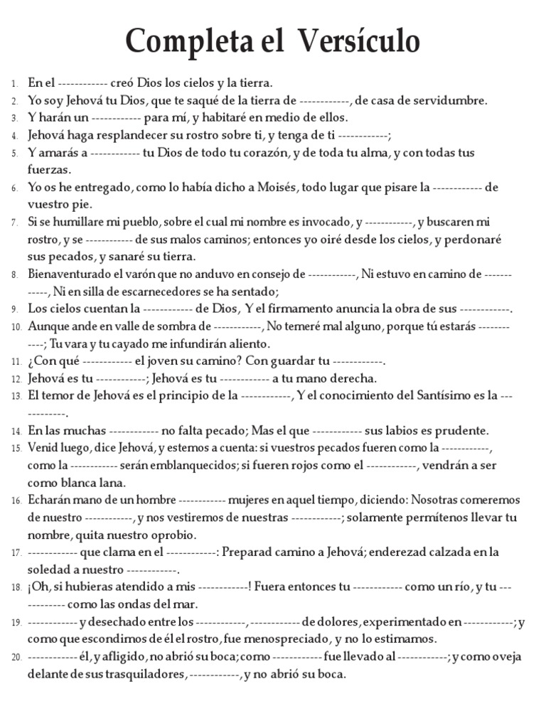 Completa Versiculo | PDF