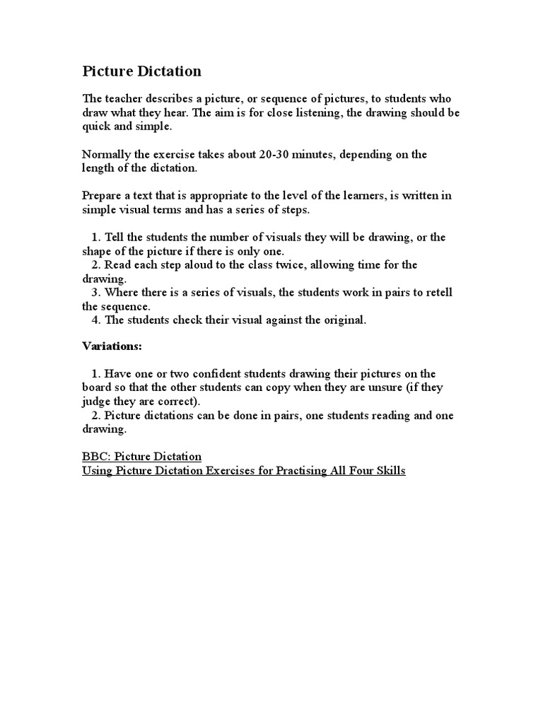 7 Picture+Dictation | PDF