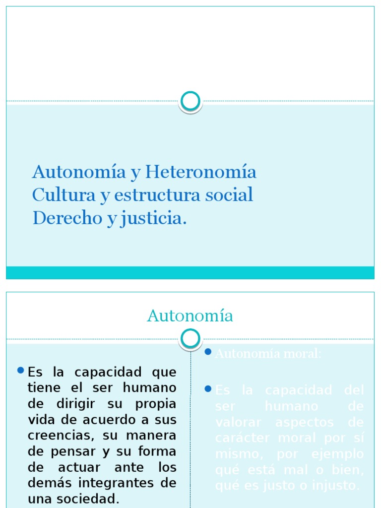 Autonomía y Heteronomía | PDF | Sociedad | Justicia
