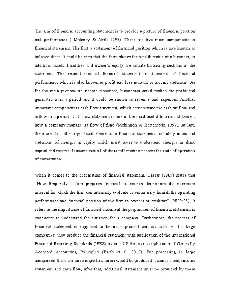 Components of Financial Statements | PDF | Financial Statement ...
