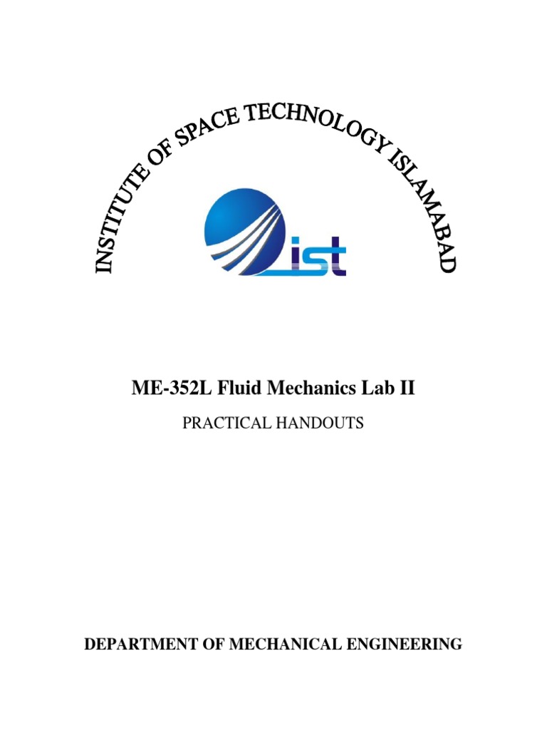 Fluid Mechanics 2 Lab Manual | PDF | Pump | Fluid Dynamics