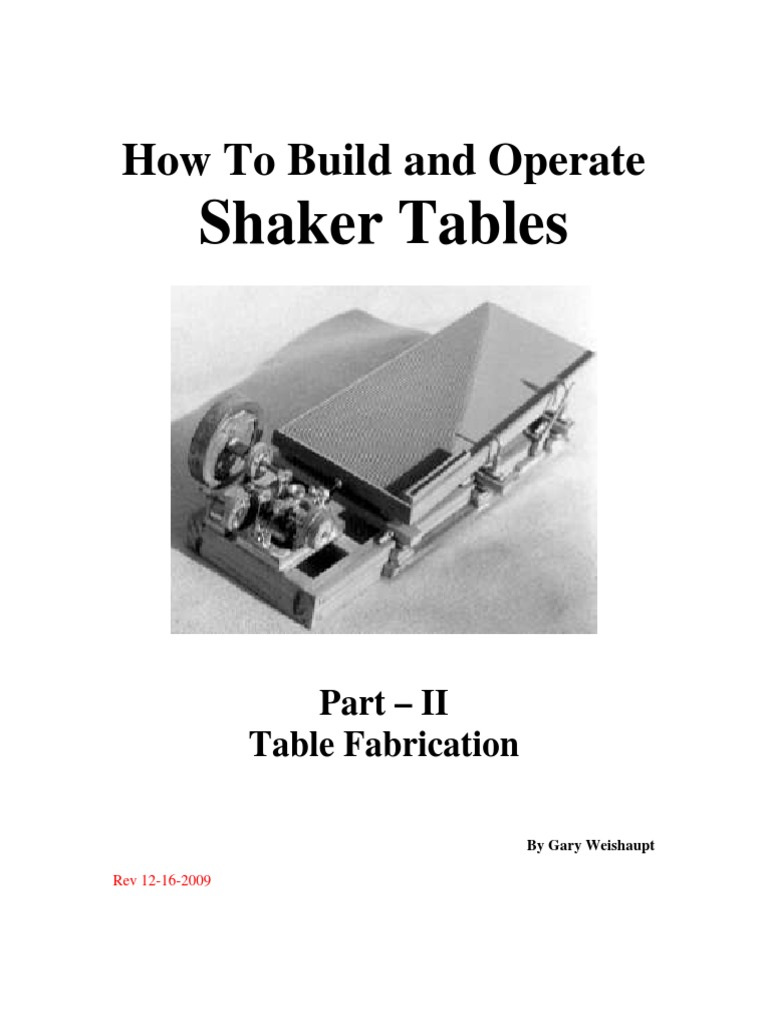Shaker Tables 2 | PDF | Screw | Belt (Mechanical)