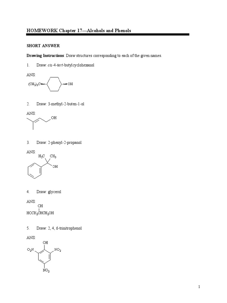 Organic Chemistry Alcohols | PDF | Alcohol | Chemical Reactions