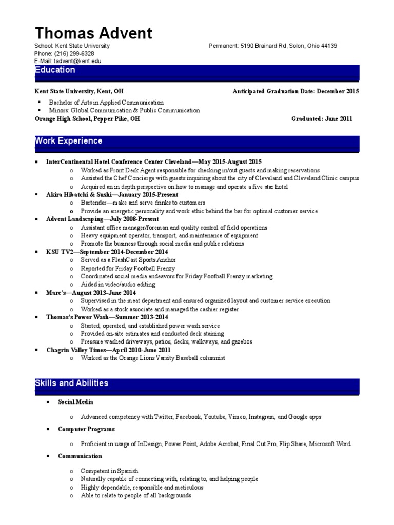 Thomas Resume Updated 10 16 15 | PDF