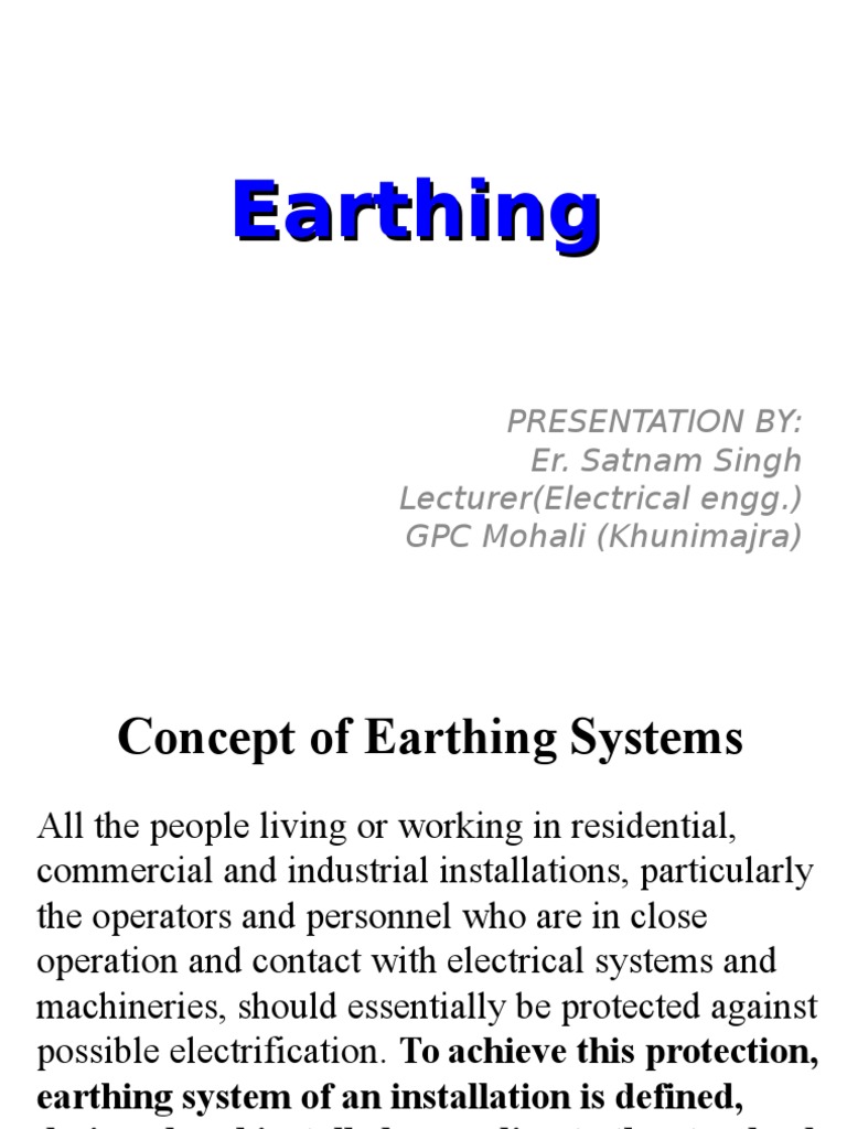 Understanding Earthing Systems | PDF