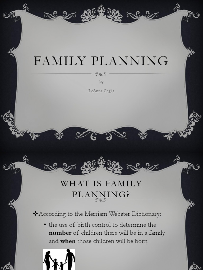 Family Planning Community Health Presentation Pdf Birth Control