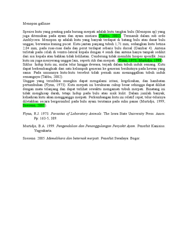 Morfologi dan Siklus Hidup Menopon gallinae | PDF | Sains & Matematika