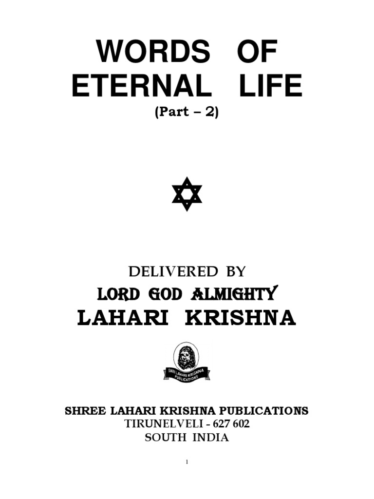 Words of Eternal Life - II | PDF | Revelation | Sin
