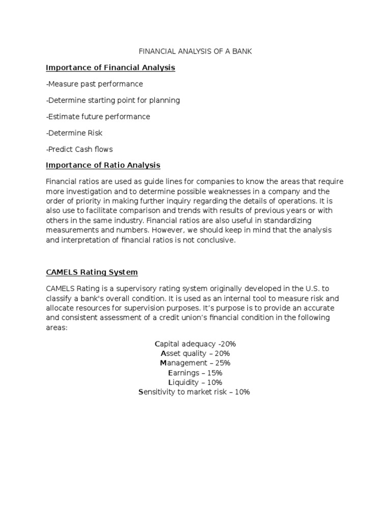 Financial Analysis of A Bank | PDF | Banks | Market Liquidity