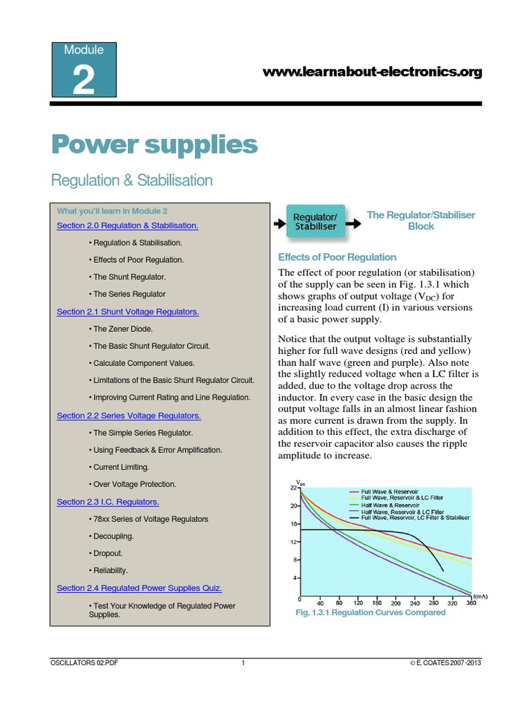 Power Supplies Module 02 | PDF | Power Supply | Amplifier