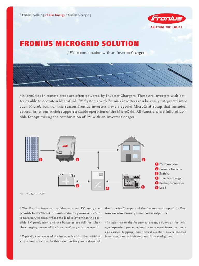 Fronius Microgrid Solution | PDF | Distributed Generation | Power Inverter