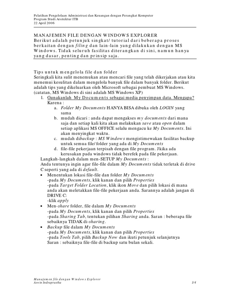 Manajemen File Dengan Windows Explorer | PDF