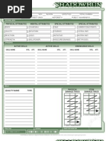 Shadowrun, Sixth World Character Sheet | PDF | Weaponry | Leisure
