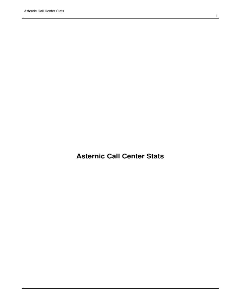 Asternic Callcenter Stats Admin Guide | PDF | Call Centre | Portable ...
