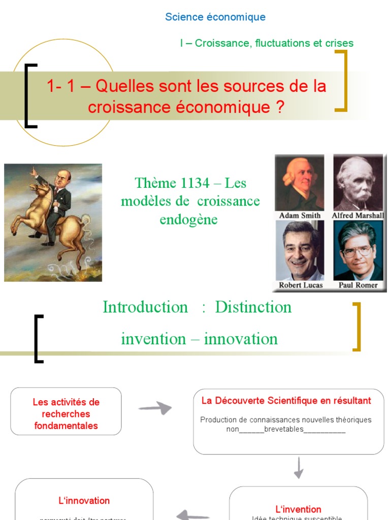 Thème 1134 - Les Modèles de Croissance Endogène Corrigé | PDF | Bien ...