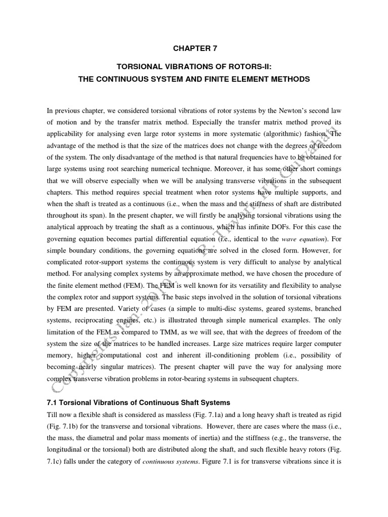 Rotor Torsional Vibrations Analysis | PDF | Calculus Of Variations ...