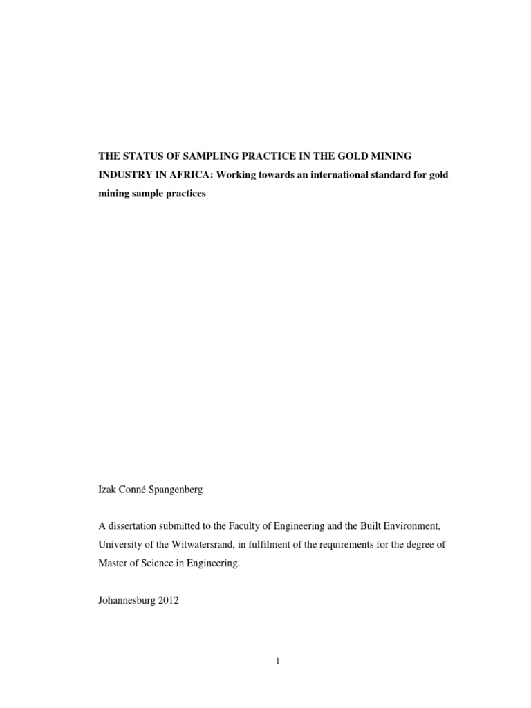 Sampling Practice in The Gold Mining | PDF | Accuracy And Precision ...