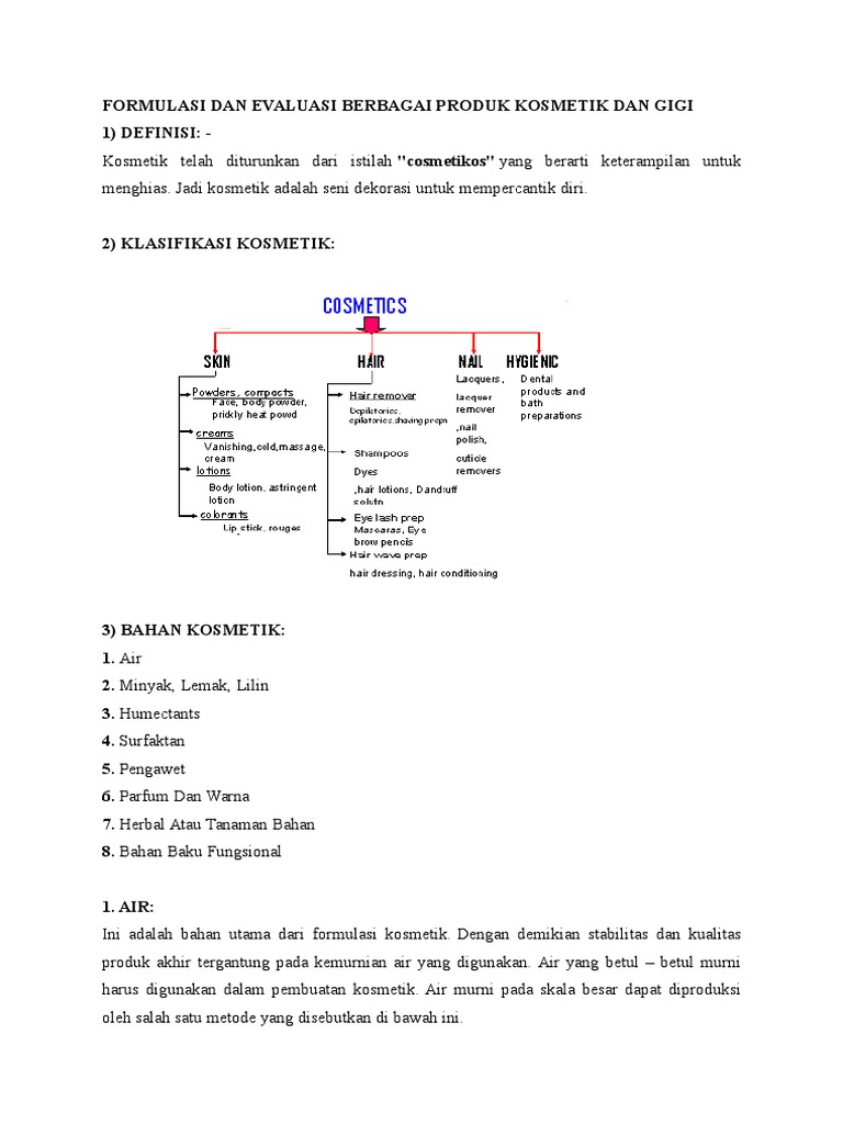 Formulasi Dan Evaluasi Berbagai Produk Kosmetik Dan Gigi | PDF