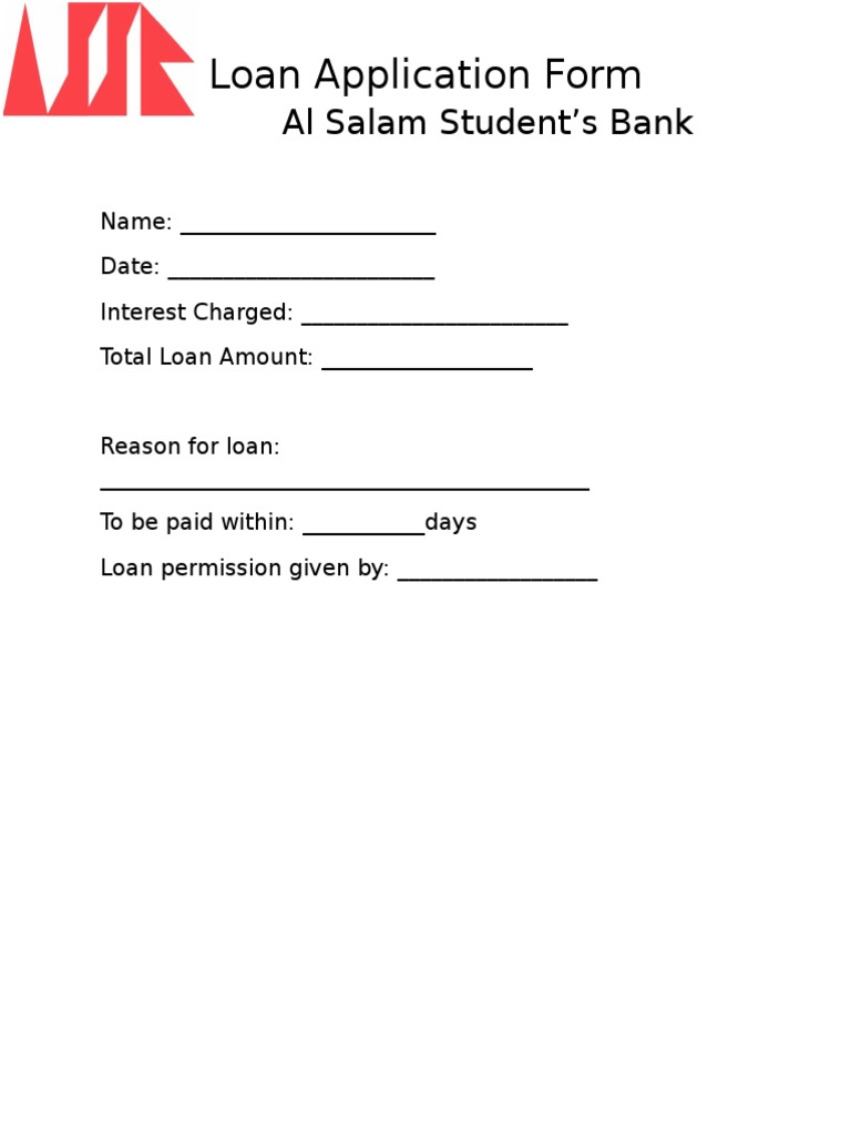 Al Salam Student Loan Application Form | PDF