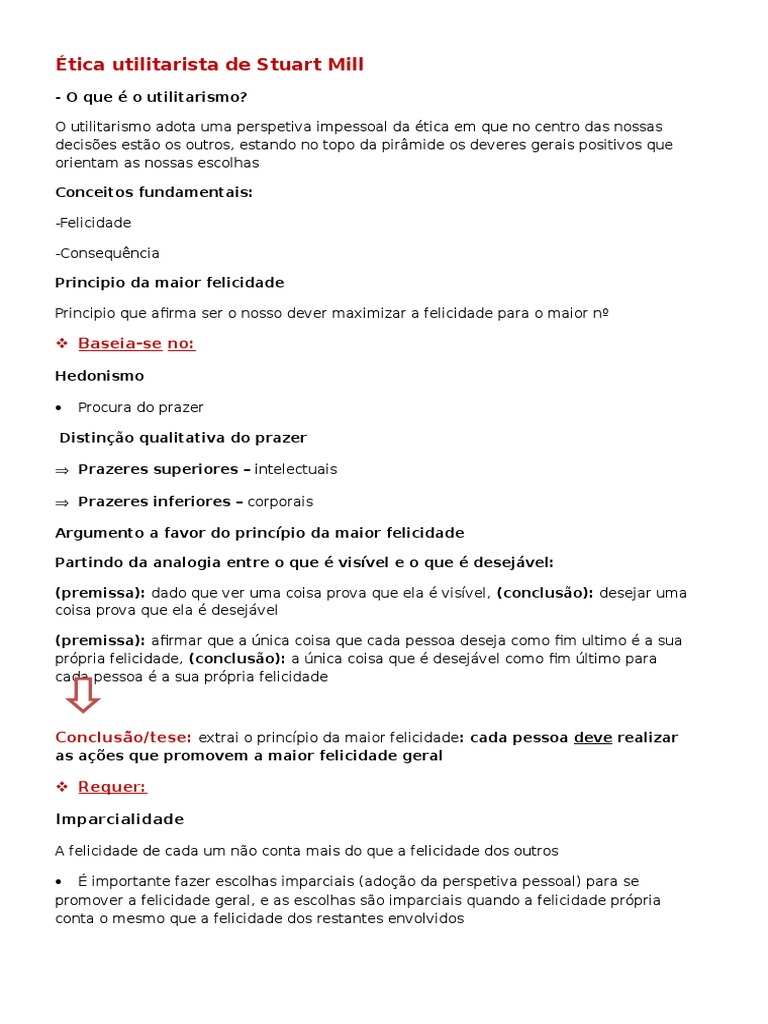 Ética Utilitarista de Stuart Mill II | PDF | Moralidade | Immanuel Kant