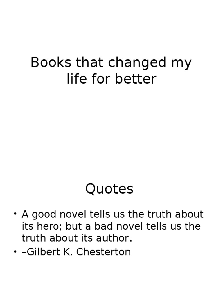 Life-Changing Books and Quotes | PDF