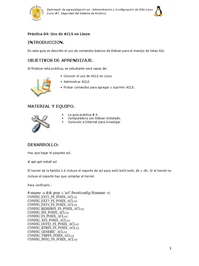 Guia de ACLS en Linux | PDF | Tecnología de sistema operativo | Software del sistema