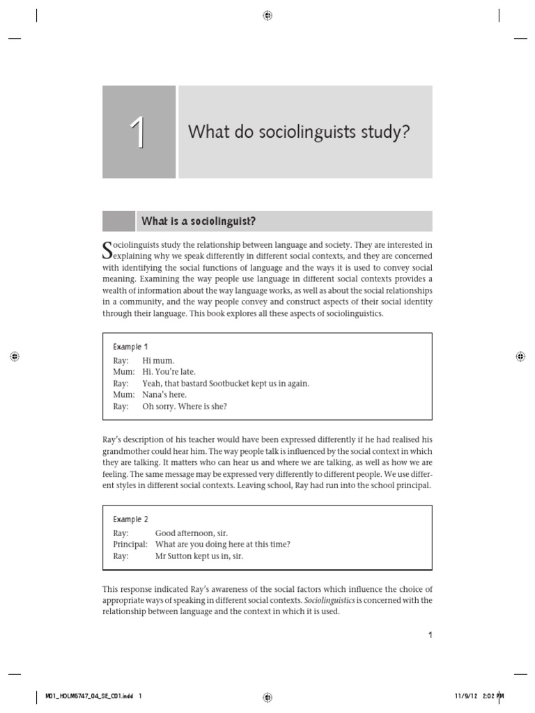 Understanding Sociolinguists' Role | PDF | Language Arts & Discipline