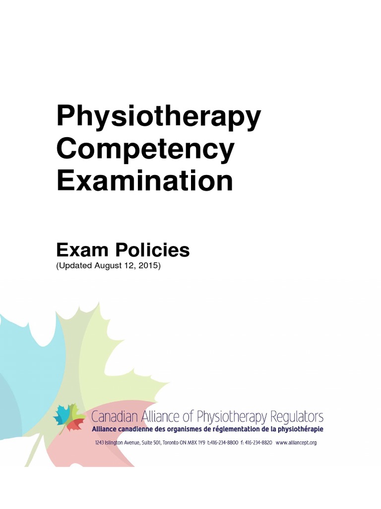 2016 PCE Exam Policy English 150812 v3 | PDF | Physical Therapy ...