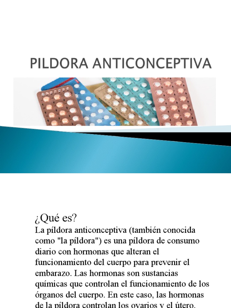 Pildora Anticonceptiva | PDF | Píldora anticonceptiva oral combinada ...