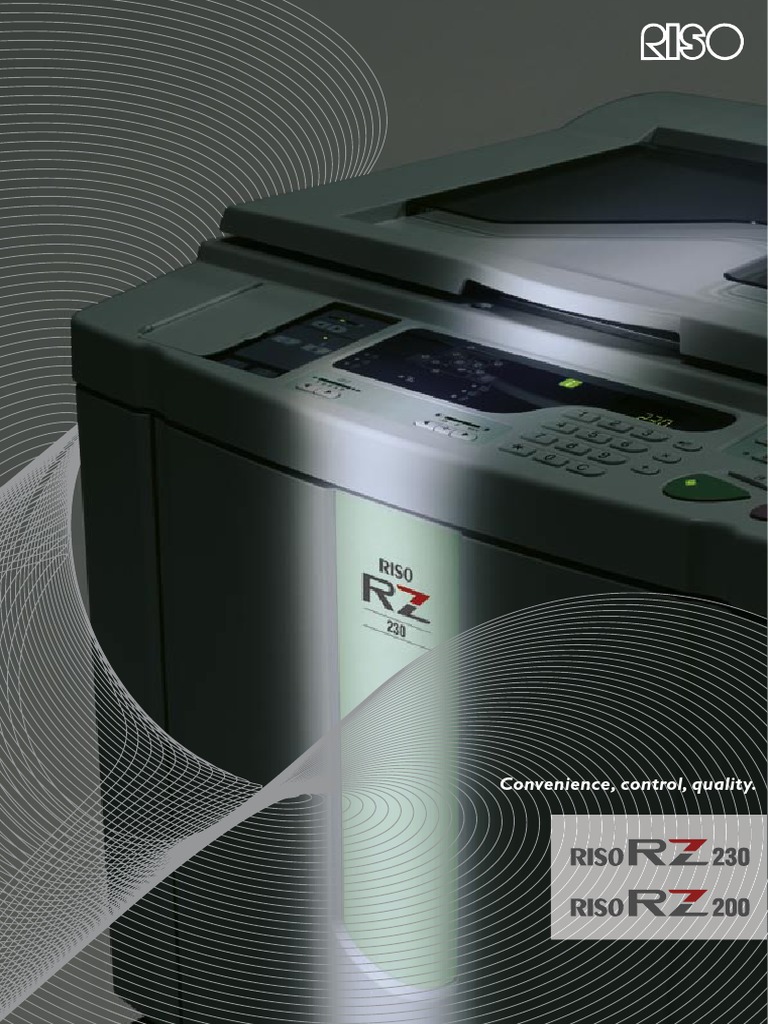 Riso RZ200 Brochure | PDF | Image Scanner | Photocopier