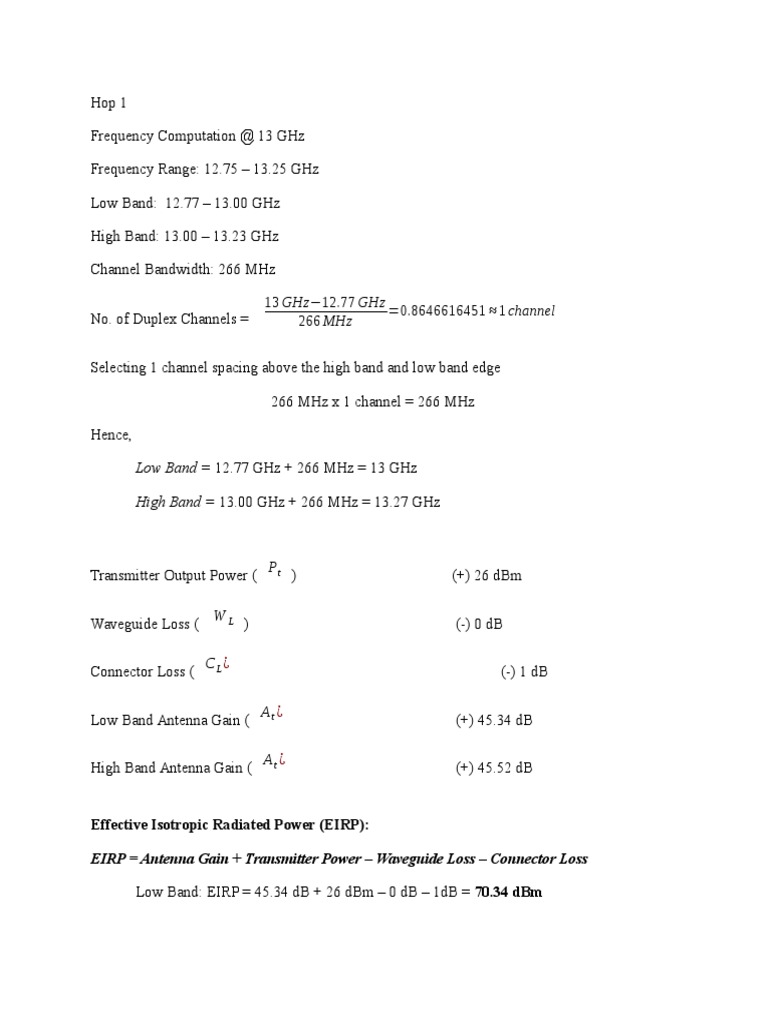 Power Budget Analysis for Microwave Links | PDF | Teaching Methods ...