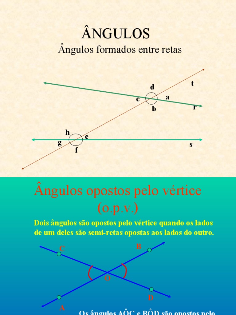 Ângulos Retas Paralelas Cortadas Por Uma Transversal 3 | PDF | Métodos ...
