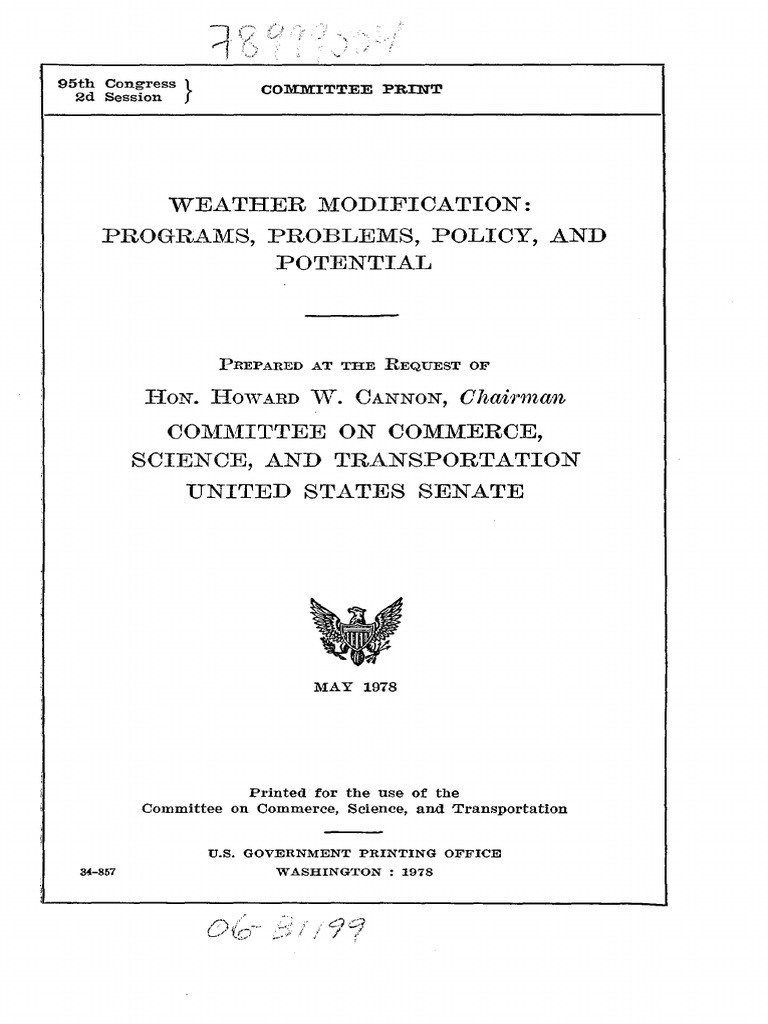 Weather Modification: Policy and Potential | PDF | Climate Change | Weather