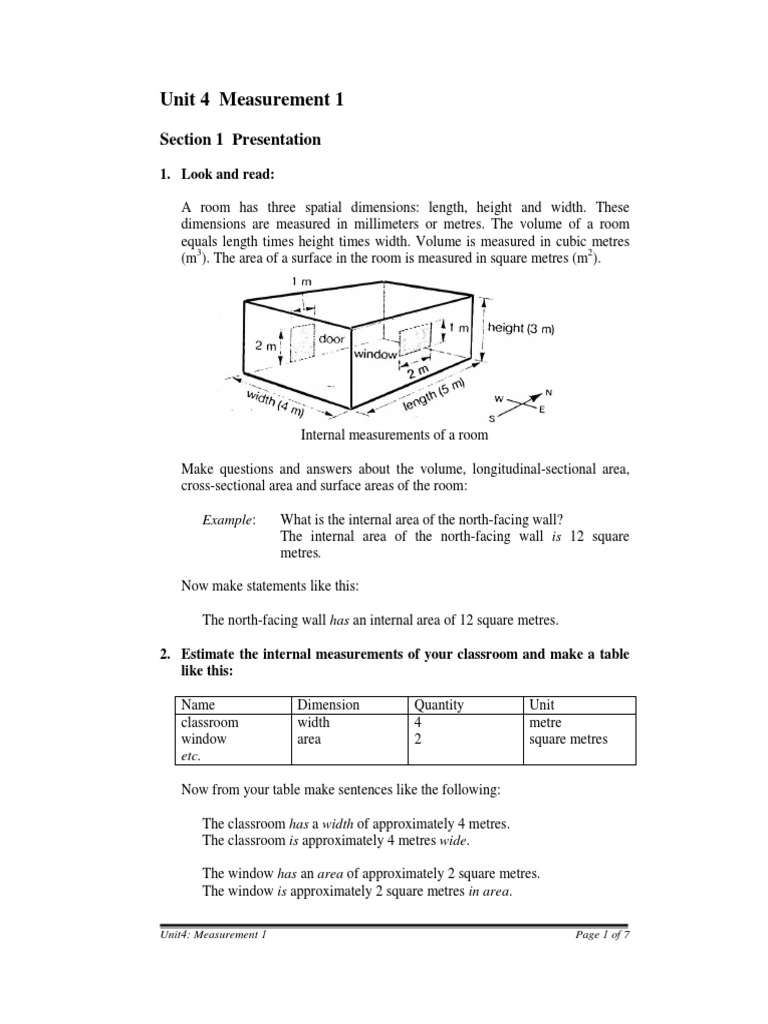 Unit 4 Measurement 1 | PDF | Concrete | Quantity