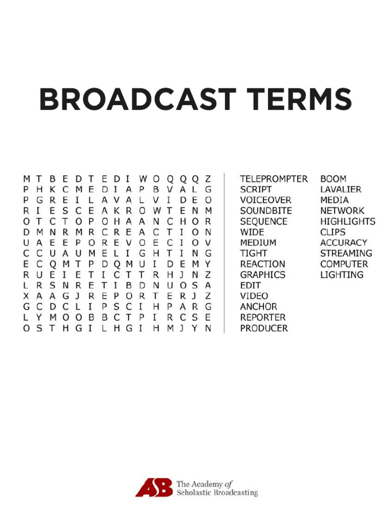 Broadcast Terms | PDF