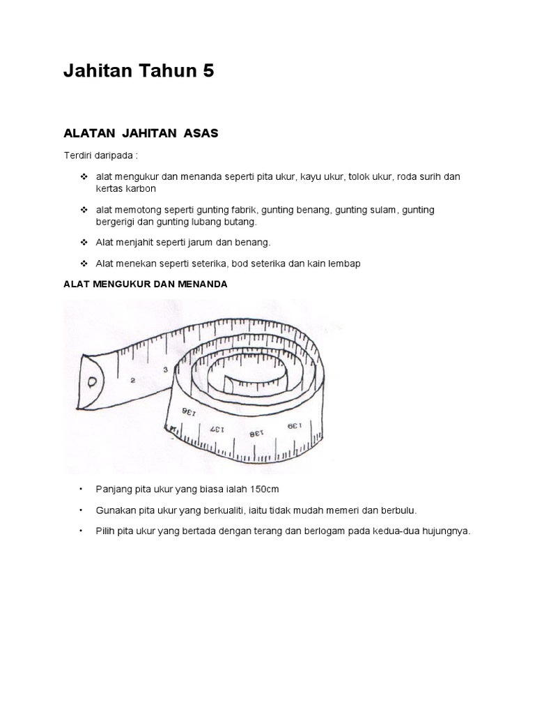 Jahitan Tahun 5 | PDF