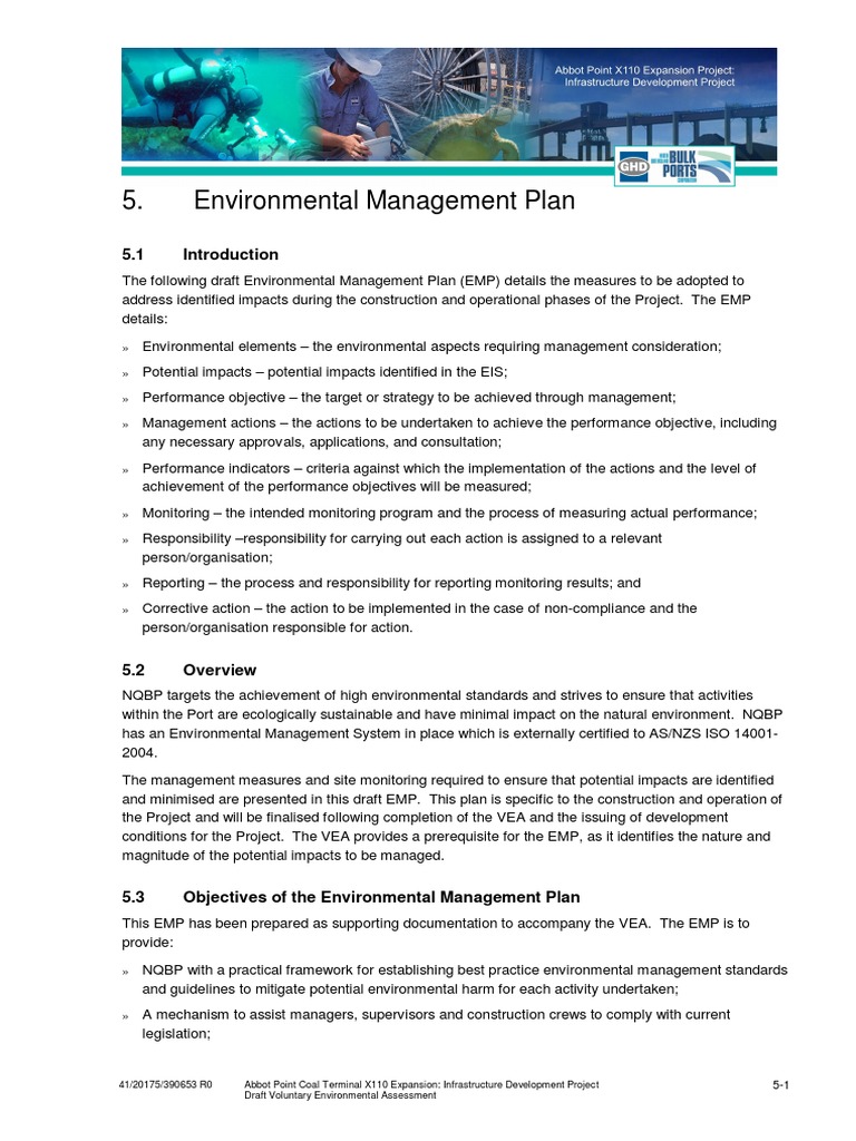 Environmental Management Plan Overview | PDF | Emergency | Dangerous Goods