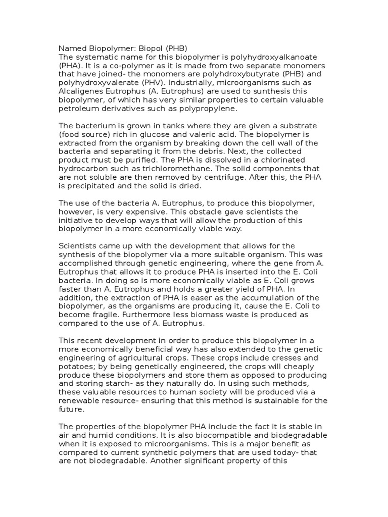 Biopol | Biodegradation | Biopolymer